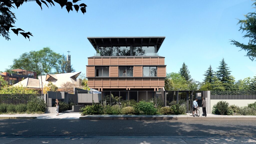 La casa familiar que renace como edificio en madera frente al San ...